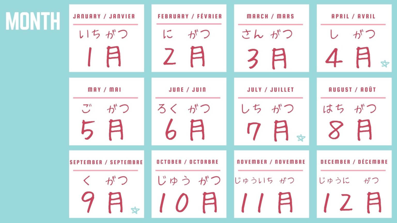 Japanese Calendar Dates | Harupaka Studio