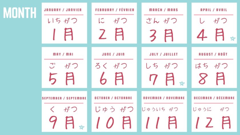 Japanese Calendar Dates | Harupaka Studio